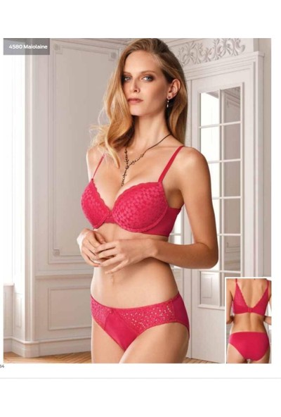 Pierre Cardin 4580 Push Up Sırt Detay Destekli Sütyen Takım Pierre Cardin 4580 Push Up Sırt Detay Destekli Sütyen Takım