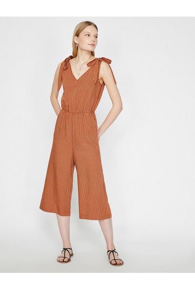 Koton Kadın The Natural Look Jumpsuit - Doğal Dokulu Tulum