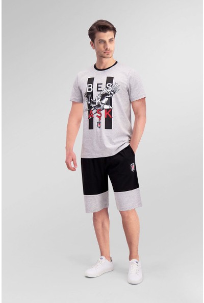 Beşiktaş Lisanslı Grimelanj Erkek Bermuda Takım
