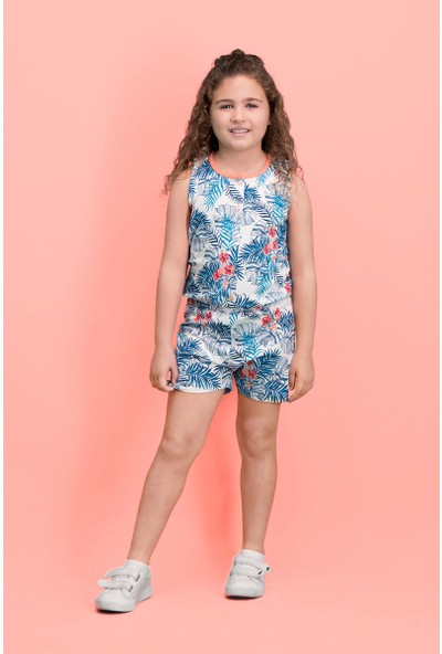 Roly Poly Safari Turkuaz Kız Çocuk Tulum Roly Poly Safari Turkuaz Kız Çocuk Tulum