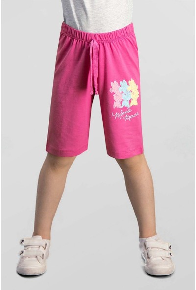 Mickey & Minnie Mouse Lisanslı Fuşya Kız Çocuk Bermuda