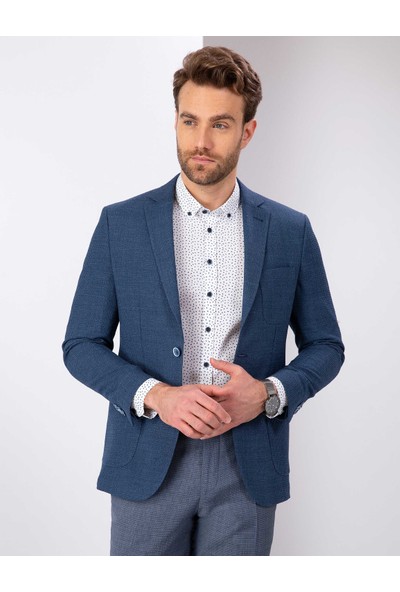 Pierre Cardin Indıgo Slim Fit Ceket 50205359-VR028 Pierre Cardin Indıgo Slim Fit Ceket 50205359-VR028
