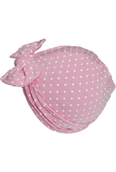 Babygiz Pembe Beyaz Puantiyeli Fiyonk Detaylı Bone Babygiz Pembe Beyaz Puantiyeli Fiyonk Detaylı Bone