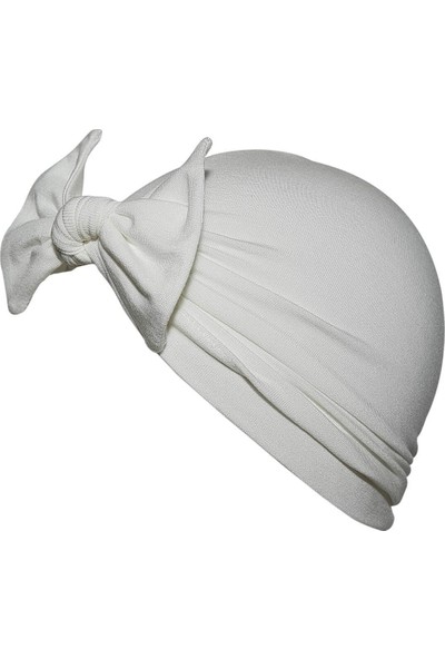 Babygiz Ekru Renkli Fiyonk Detaylı Bone Bere Babygiz Ekru Renkli Fiyonk Detaylı Bone Bere