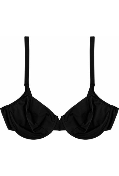 Ayyıldız Kadın 63535 Kapsız Büyük Beden Bikini Üstü Siyah