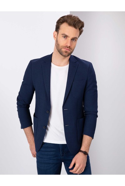 Pierre Cardin Lacivert Slim Fit Ceket 50205359-VR033 Pierre Cardin Lacivert Slim Fit Ceket 50205359-VR033