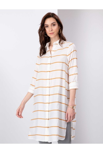 Pierre Cardin Kadın Sarı Dokuma Gömlek 50202809-VR043 Pierre Cardin Kadın Sarı Dokuma Gömlek 50202809-VR043