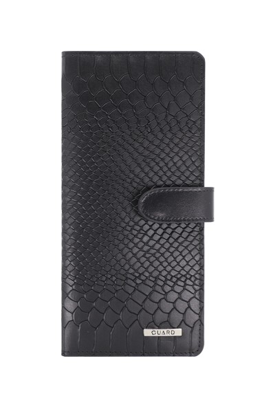 Guard Telefon Girişli Patlı Piton Baskılı Siyah Deri El Portföyü Guard Telefon Girişli Patlı Piton Baskılı Siyah Deri El Portföyü