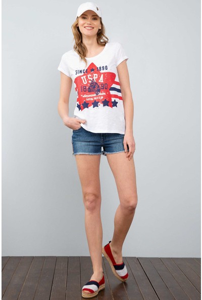 U.S. Polo Assn. Kadın Denim Capri Bermuda 50200862-Dn0022 U.S. Polo Assn. Kadın Denim Capri Bermuda 50200862-Dn0022