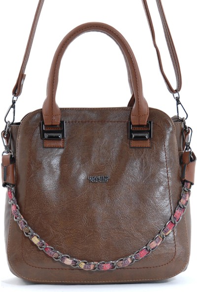 Los Angeles Polo Club 3366 Omuz Askili Kadın Çantasi Kahverengi̇
