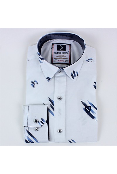 Doctor Junior 1-14 Yaş Desenli Çocuk Gömleği