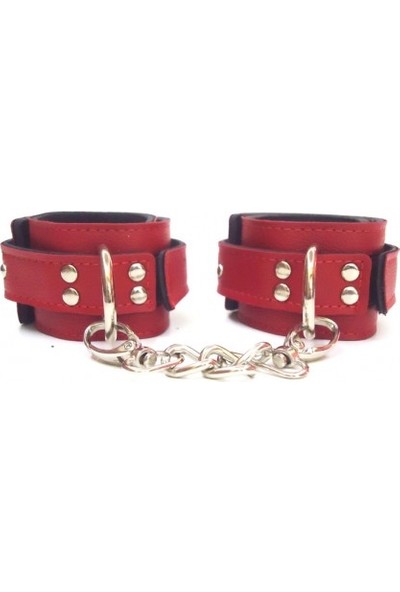 Merry See Fantezi Kırmızı Deri Kelepçe Merry See Fantezi Kırmızı Deri Kelepçe