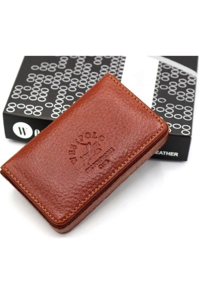 West Polo Erkek Mıknatıs Kapaklı Deri Kartlık