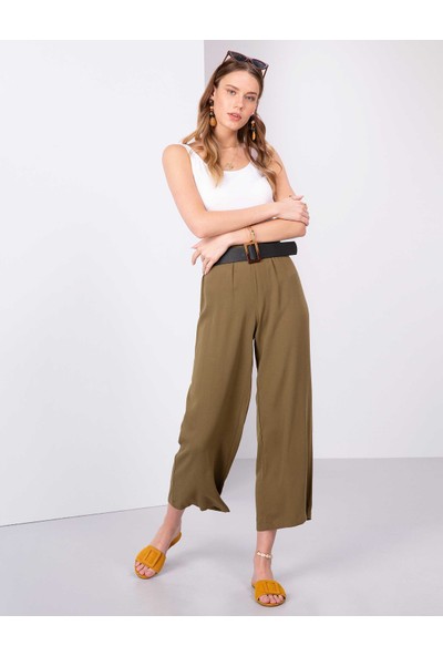 Pierre Cardin Kadın Haki Pantolon 50206153-VR027