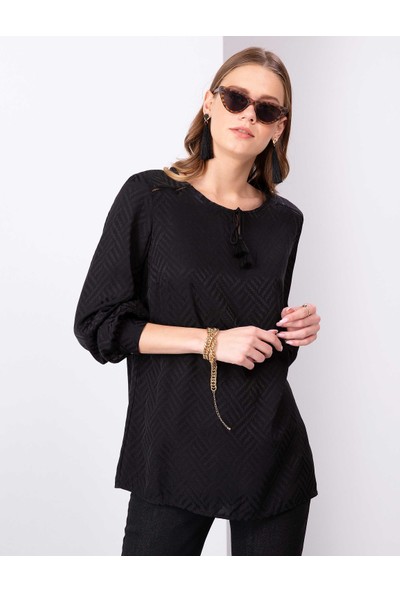 Pierre Cardin Kadın Siyah Dokuma Gömlek 50204428-VR046 Pierre Cardin Kadın Siyah Dokuma Gömlek 50204428-VR046
