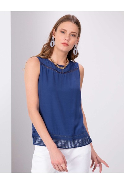 Pierre Cardin Kadın Lacivert Bluz 50202815-VR033 Pierre Cardin Kadın Lacivert Bluz 50202815-VR033