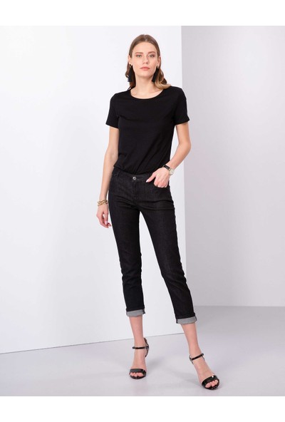 Pierre Cardin Kadın Siyah Denim Pantolon 50201166-VR046
