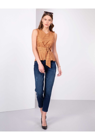 Pierre Cardin Kadın Mavi Denim Pantolon 50201165-VR028 Pierre Cardin Kadın Mavi Denim Pantolon 50201165-VR028