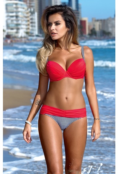 Angelsin Kırmızı Destekli Bikini Takım