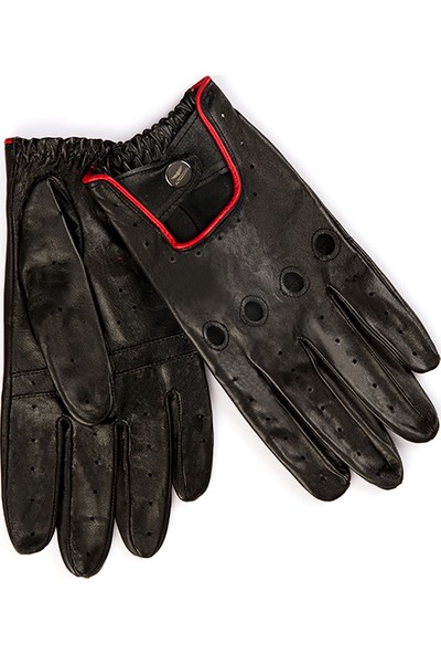 Altezzoso Senna Erkek Sürücü Eldiveni (Siyah - Kırmızı)