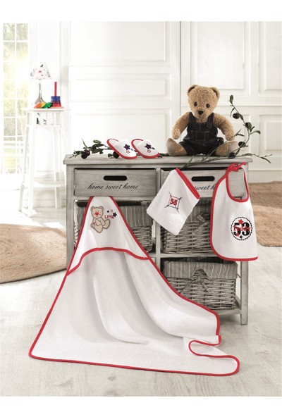 Z&r Home Bambu 4 Parça Bebek Kundak Seti - Bear Z&r Home Bambu 4 Parça Bebek Kundak Seti - Bear