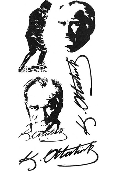 Flash TattoosNeo Flash Tattoo Atatürk Silüetleri Geçici Dövme Flash TattoosNeo Flash Tattoo Atatürk Silüetleri Geçici Dövme