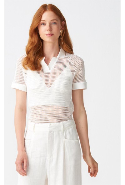 Dilvin 3473 File T-Shirt-Ekru