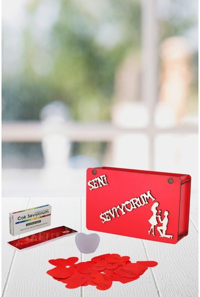 Angemiel Gift Seni Seviyorum Kırmızı Aşk Kutusu Sevgiliye Özel Tasarım Angemiel Gift Seni Seviyorum Kırmızı Aşk Kutusu Sevgiliye Özel Tasarım