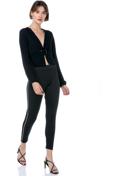 Sense 31566 Yanları Taş İşlemeli Beli Lastikli Dalgıç Pantolon