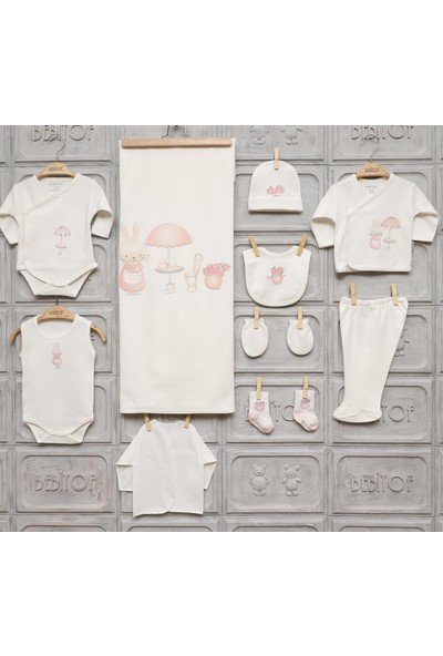Bebitof Kız Bebek Yenidoğan Hastane Çıkışı 10'lu Zıbın Set
