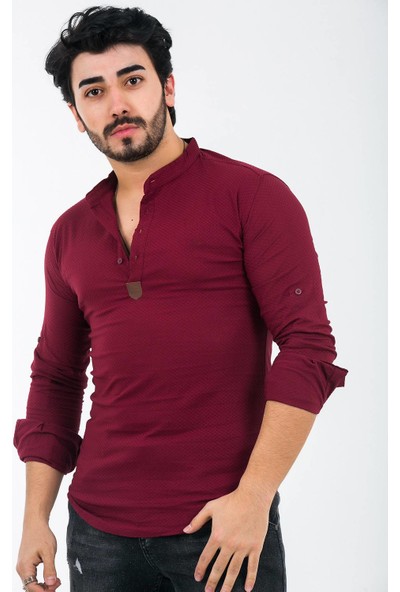 Sorte 0327 Slim Fit Yarım Pat Gömlek