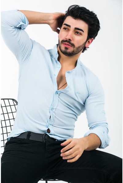 Sorte 341 Slim Fit Likrali Hakim Yaka Gömlek