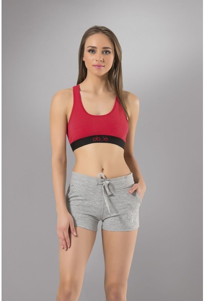 Obje Gri Kadın Şort