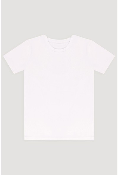 Bross Beyaz 2088 Lycralı Bisiklet Yaka Çocuk Fanila