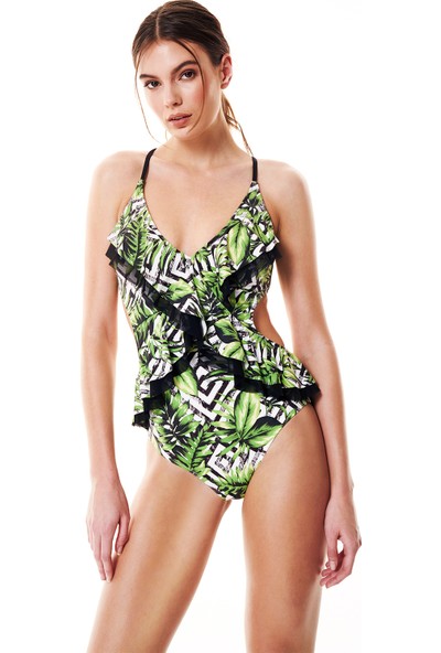 Bonesta Swimwear Çapraz Fırfırlı Mayokini