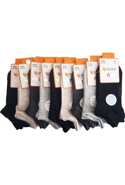 Dündar Erkek Çocuk Modal Dikişsiz Patik Kısa Çorap 12 li paket