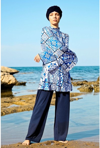 Marina Tam Kapalı Mayo 1950 - Lacivert Marina Tam Kapalı Mayo 1950 - Lacivert