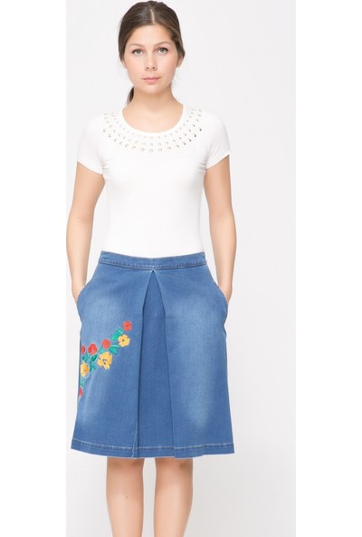 GIZIA Nakış Detaylı Mini Etek