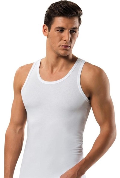 Q - En Kalın Askılı Bambu Erkek Atleti 600 Beyaz Q - En Kalın Askılı Bambu Erkek Atleti 600 Beyaz