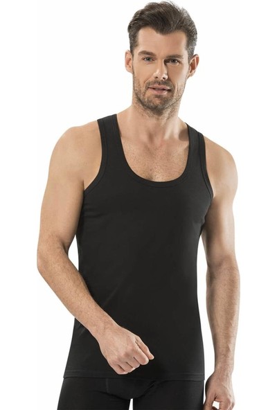 Q - En Kalın Askılı Bambu Erkek Atleti 600 Siyah Q - En Kalın Askılı Bambu Erkek Atleti 600 Siyah