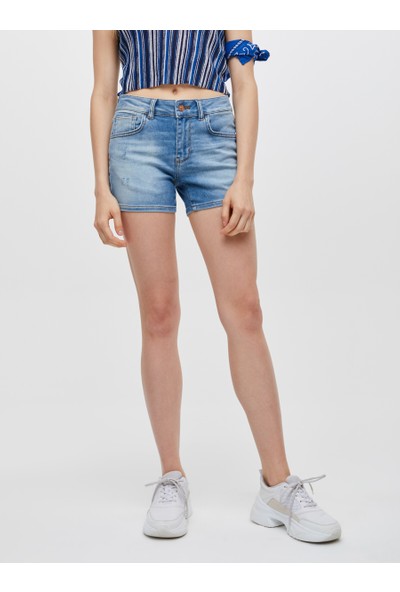 LTB Caren Wide Wash Kadın Jeans Şort