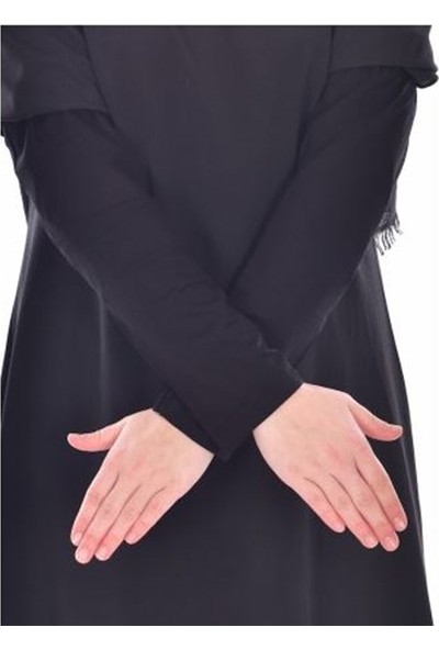 Aydın Tesettür Siyah Düz Kolluk