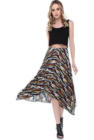 Quincey Asimetrik Krep Etek 39