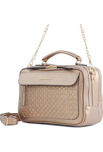 Los Angeles Polo Club 6341 Uzun Askılı Kadın Çantası Altın