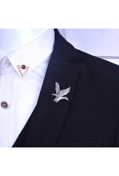 Tezgah İstanbul Kartal Yaka İğnesi Silver Tezgah İstanbul Kartal Yaka İğnesi Silver