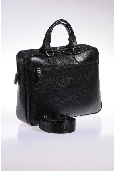 Grande Unisex Hakiki Deri Evrak Çantası Grercnt6875 Siyah Grande Unisex Hakiki Deri Evrak Çantası Grercnt6875 Siyah