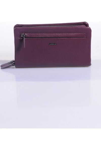 Grande Unisex Hakiki Deri Portföy Grunxpf4275 Mürdüm