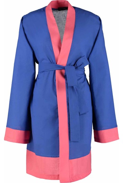 Mizalle Vual Renkli Plaj Kadın Kimono