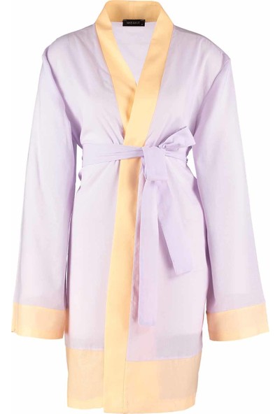 Mizalle Vual Renkli Plaj Kadın Kimono