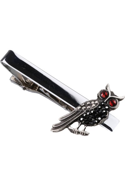 La Pescara Gümüş Baykuş Motif Kravat İğnesi KIY122